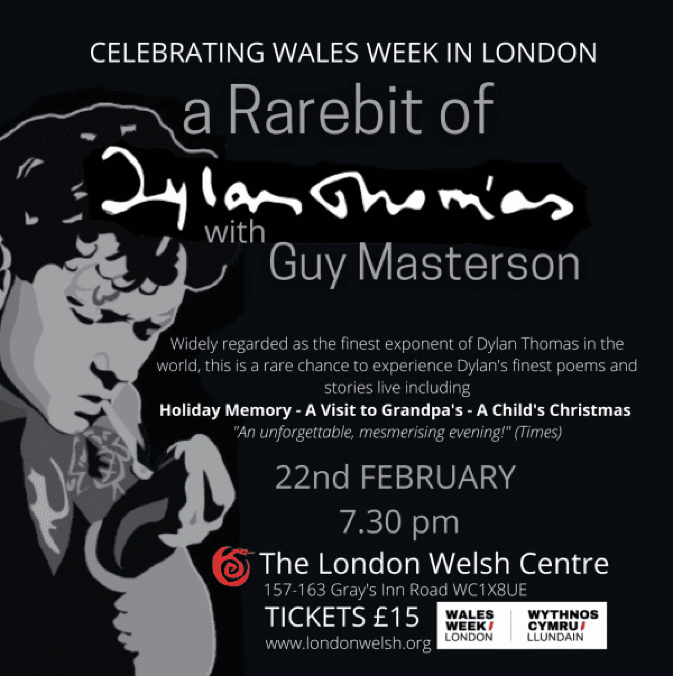 A Rarebit of Dylan Thomas with Guy Masterson | Wales Week London